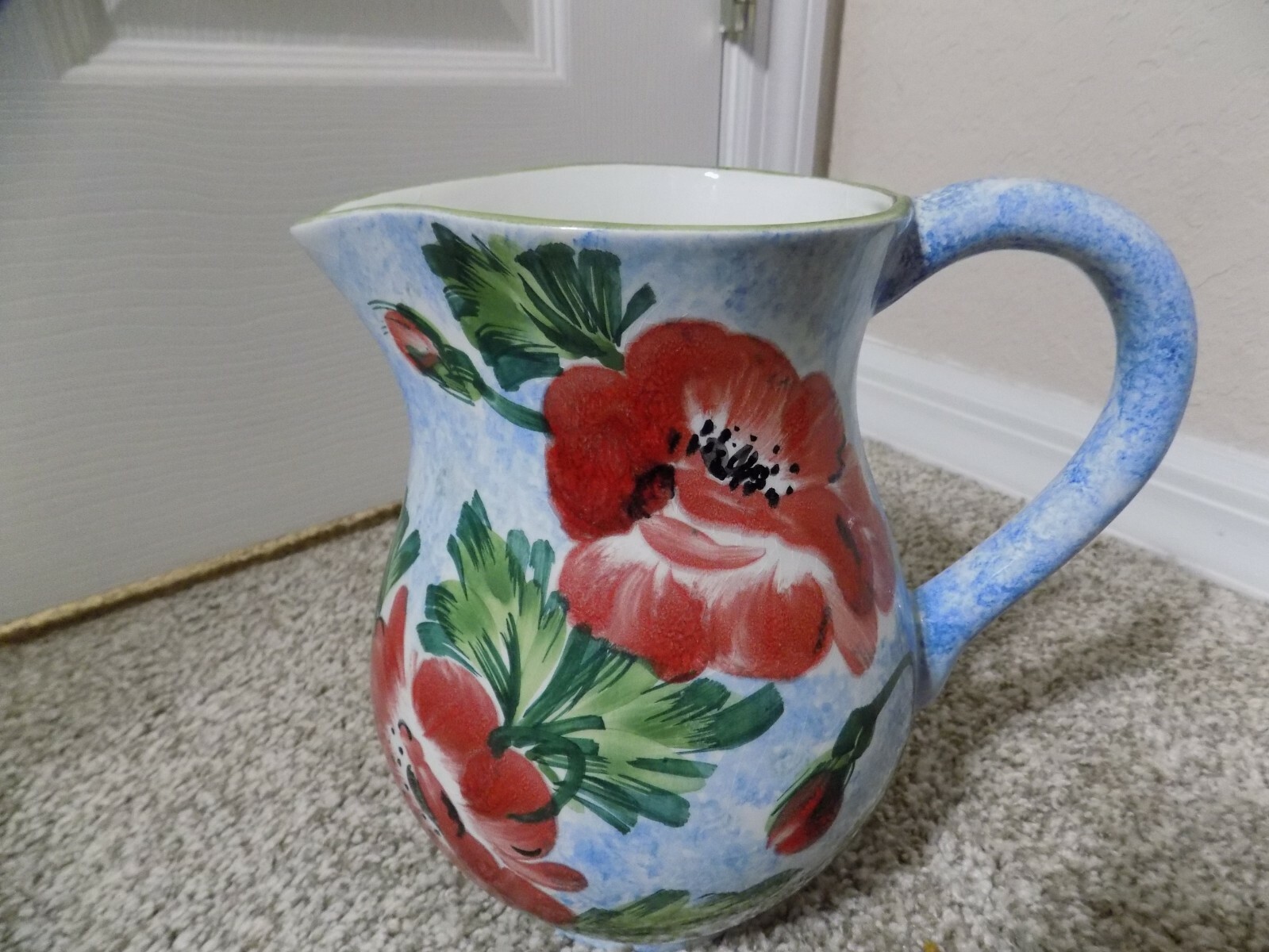 Vintage Ceramic Water Pitcher/Vase Italy | eBay