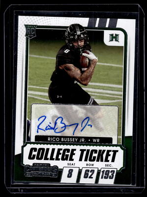 Rico Bussey Jr. 2021 Panini Contenders Draft Picks Rookie Autograph ...