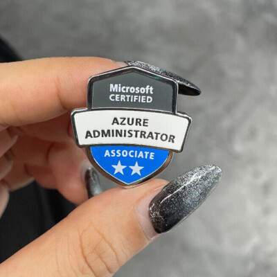 Microsoft Enamel Lapel Pin Badge, Microsoft Azure Administrator ...