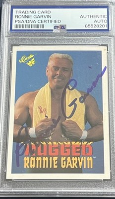 RUGGED RONNIE GARVIN AUTO PSA DNA 1990 Classic WWF Signed Wrestling ...