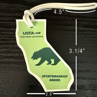 USTA Official California Sportsmanship Award Luggage Tag Bag Tag - 6 ...
