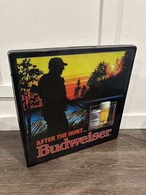 "After The Hunt” - Rare Vintage BUDWEISER BEER - Lighted Bar Sign ...