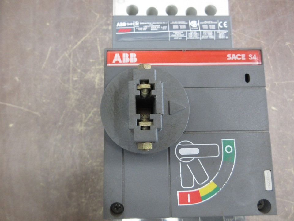 ABB Breaker Disconnect Switch S4H SACE S4 3P 250A 600V *Loose Trip Unit ...