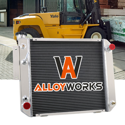3 Row Aluminum Radiator Fit Hyster Yale Forklift H25XM H35XM S25-35XM ...