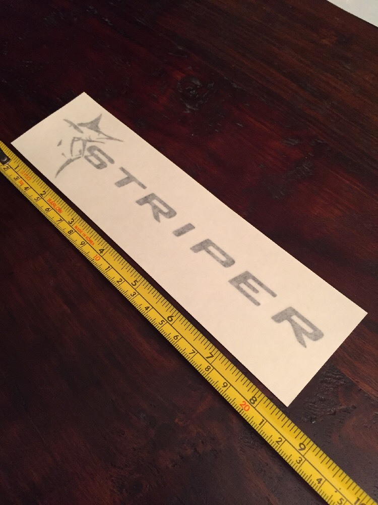 Striper Seaswirl Boats Decal Vinyl | White | USA | United States