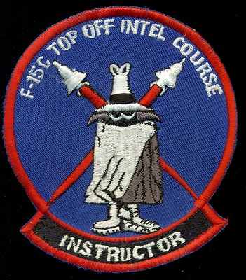 USAF F-15 F-15C Top Off Intel Course Instructor Patch S-13 1 | eBay