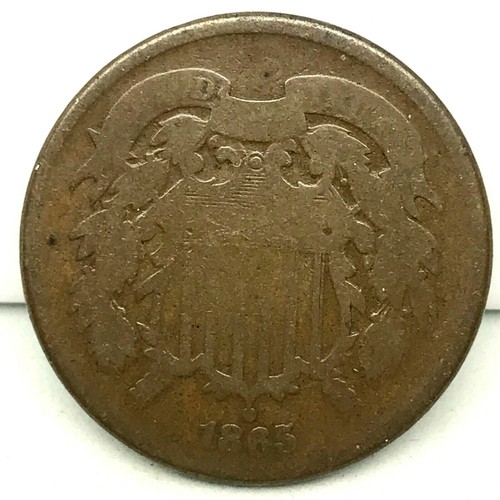 1865 Civil War Era 2c.- TWO CENT PIECE - US COPPER COIN .#7 | eBay
