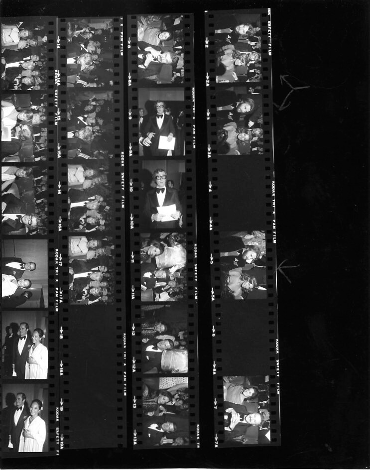 Contact Photo Sheet Negatives ACADEMY AWARDS GENE HACKMAN ROGER MOORE ...