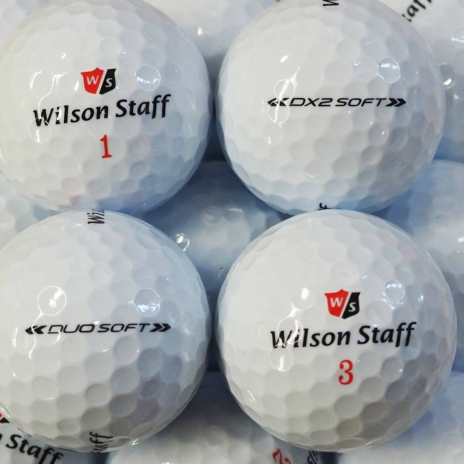 100 WILSON DX2 / DUO SOFT GOLFBÄLLE AAAAA LAKEBALLS PREMIUMSELECTION ...