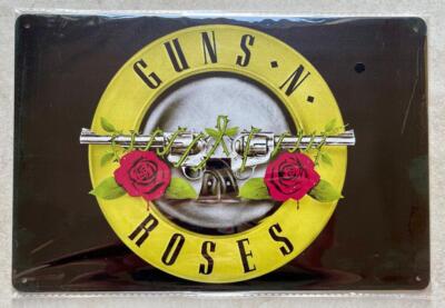 GUNS N ROSES METAL SIGN BAR MAN CAVE ROCK MUSIC GARDEN PARTY 20x30cm ...