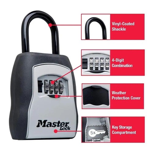 Master Lock Key Magnetic Large Lock Box 5400D Outdoor 4 Digit 5-8 Keys ...