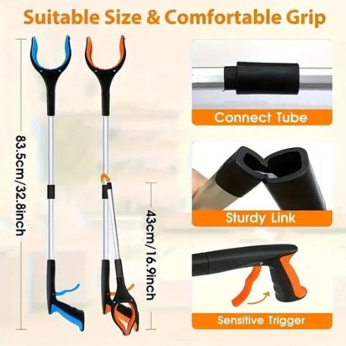 Heavy Duty Grabber Tool Industrial Pick Up Stick Hand Grip Reach Trash ...