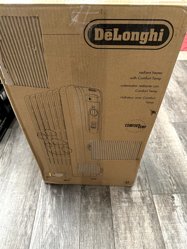 Portable Oil-Filled Radiator DeLonghi Electric Space Heater 1500W ...