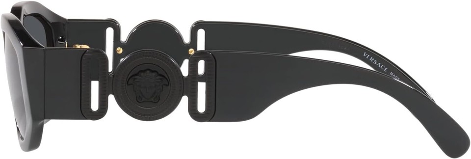 VERSACE VE4361 536087 53mm Black Dark Grey Men's Sunglasses ...