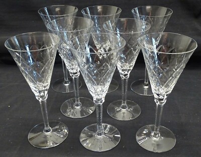 Seneca USA Gothic Cut Glass Set of 8 Water Goblets 8 1/4" | eBay