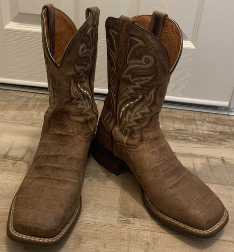 Dan Post Men Caiman Mickey Western Cowboy Boot - Wide Square Toe DP4896 Size 9D | eBay