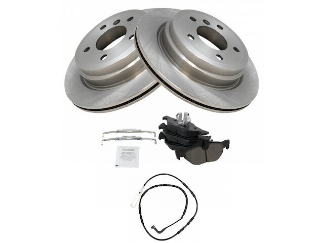 Rear Brake Pad Rotor and Wear Sensor Kit For 07-13 BMW 328i 328xi ...