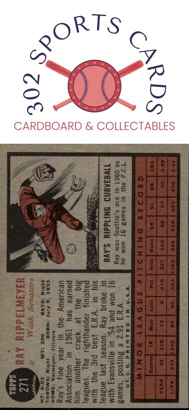 1962 Topps #271 Ray Rippelmeyer | eBay