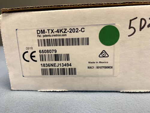 Crestron DM-TX-4KZ-202-C DigitalMedia 8G+ 4K60 4:4:4 HDR Transmitter ...