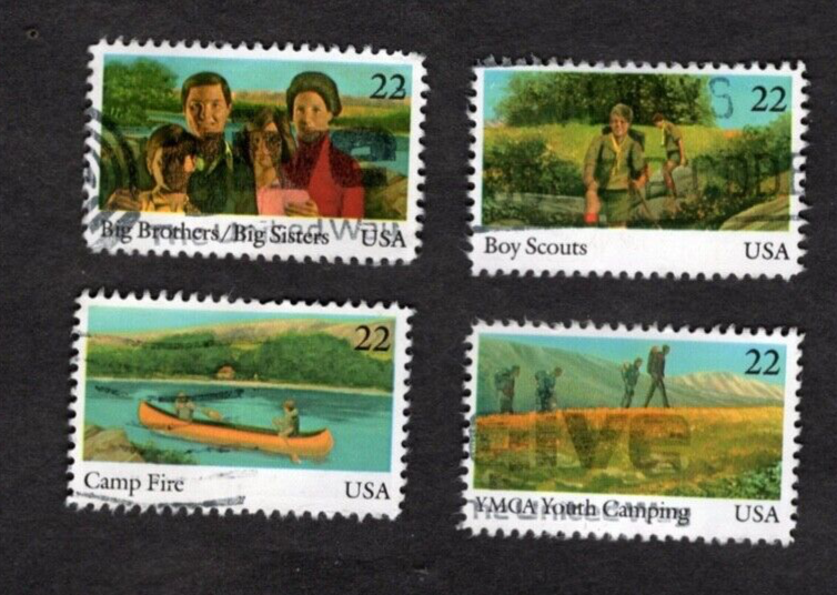 #2160-63 International Youth Year Stamps, Used Se-Tenent Set of 4, 22 ...