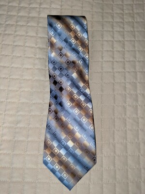 Kenneth Cole Reaction Multi-Color Mens Necktie Diamond Pattern Silk | eBay