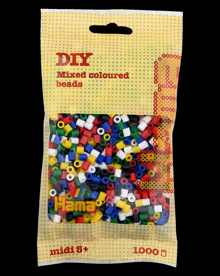 Hama Beads 1000 Pack for Pegboards Genuine Hama Fuse Melt Bead Packs ...