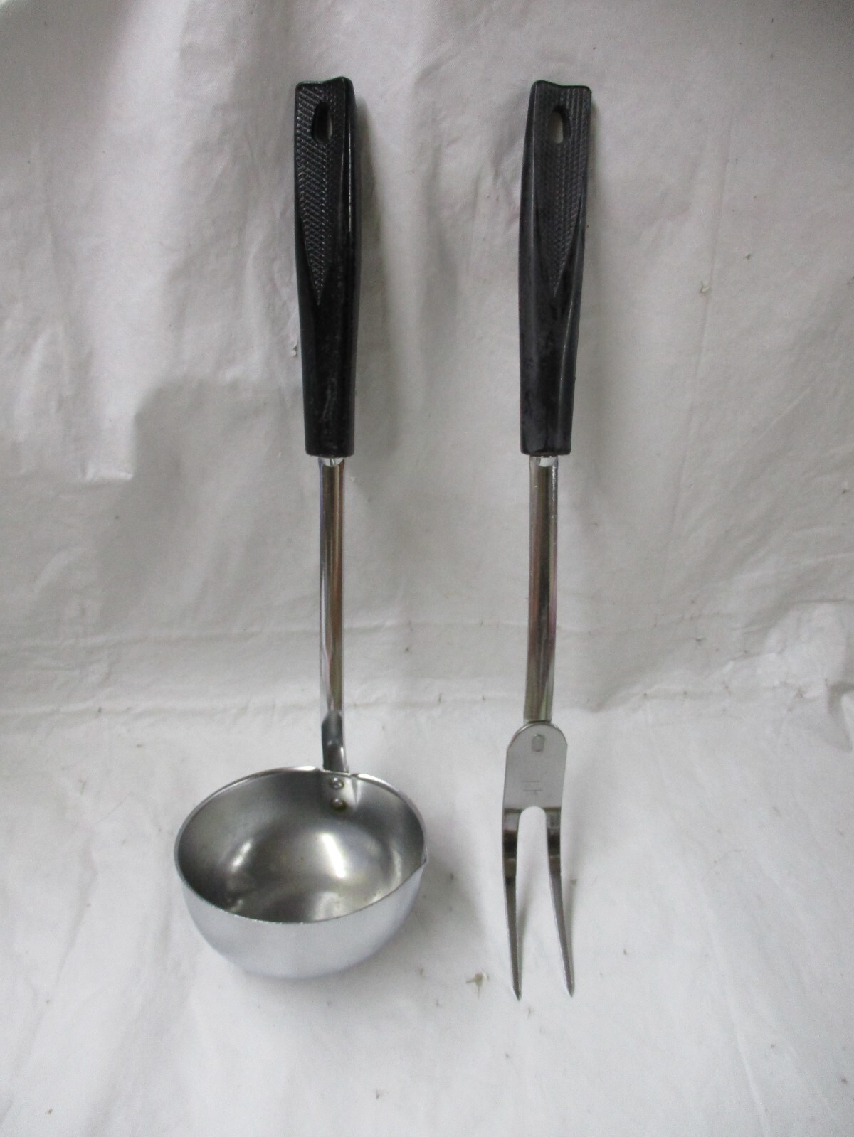 2 Vintage Ekco Cooking Utensil Chromium Plated Ladle with Spout ...