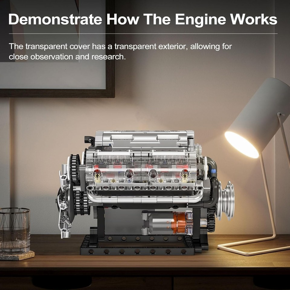 Visible V8 Internal Combustion Ohc Engine Motor Working Model Haynes ...