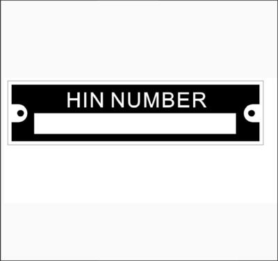 HIN Tag ID Plate Serial Number Boat Watercraft Fishing Speedboat Skiing ...
