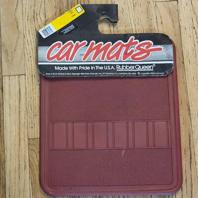 NOS 6457 Red Rubber Queen Twin Rear Floor Mats Truck Hot Rod Rat Muscle ...