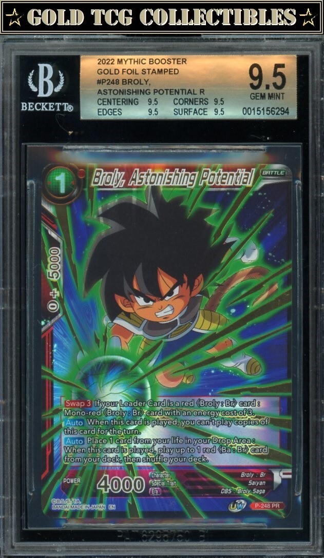 BGS 9.5 ⭐️ Broly Gold Stamped Promo Card Super DBS DBZ Z Heroes | eBay