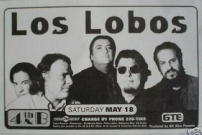 LOS LOBOS 1995 SAN DIEGO CONCERT TOUR POSTER - Latin Rock Music Legends ...