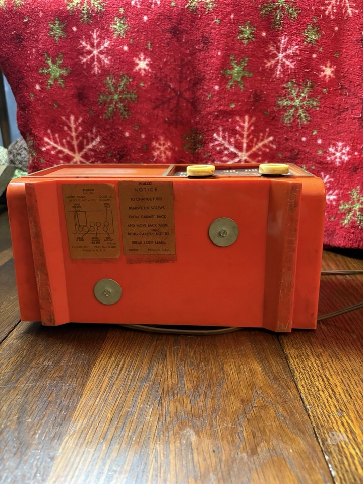 philco transistor radio vintage Orange Tested And Works | eBay