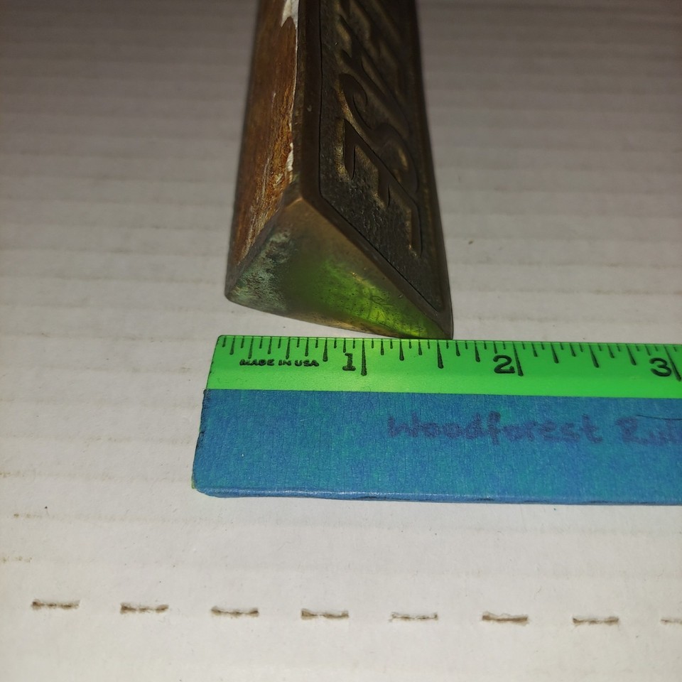 Vintage FLAWS "No Smoking Please" Brass Paper Weight Desk Counter Sign ...