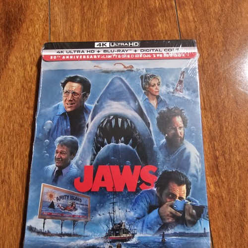 JAWS 50TH ANNIVERSARY STEELBOOK 4K UHD + BLU-RAY + DIGITAL | eBay