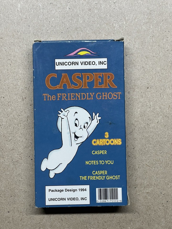 Casper VHS Vintage Classic 1994 Excellent Condition! 3 Cartoons | eBay