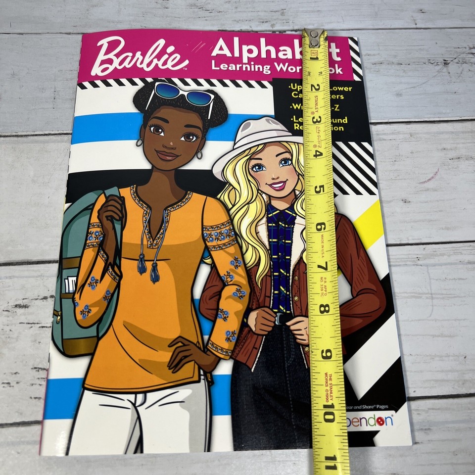New Barbie Alphabet Learning Workbook Tear & Share Pages Upper ...