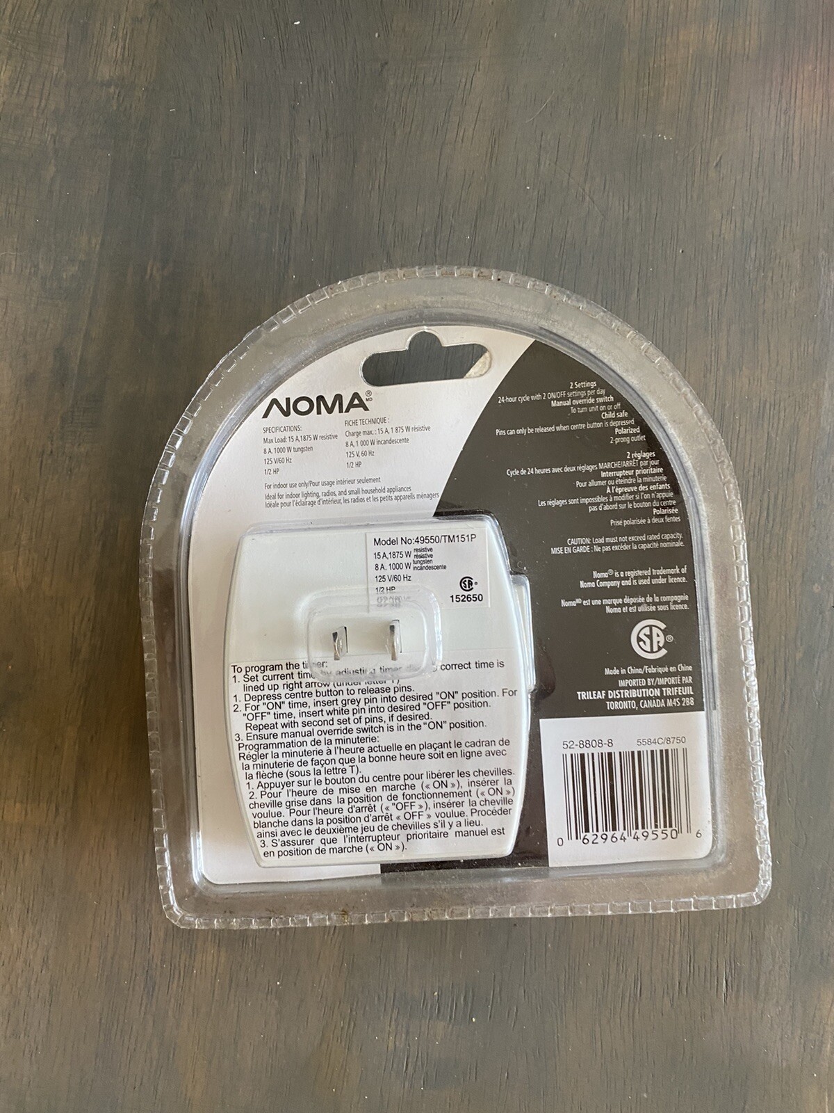2x NOMA Indoor Lighting Timer 2 Settings Model #49550 Tm151p for sale ...