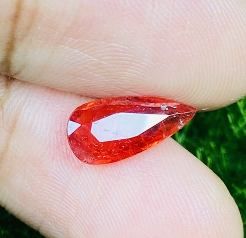 1.61cts Gorgeous Pear Natural Orange Sapphire Beryllium Heated Songea Gemstone | eBay