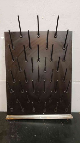 30"x24" Black Epoxy Peg Board with Drain(100659) | eBay