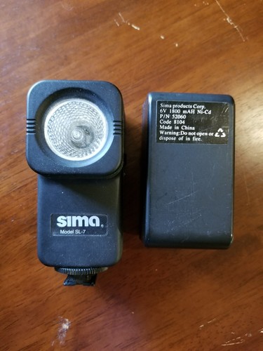 Sima Model SL-7 Video Light Flash with 6V Battery Pack, Untested | eBay
