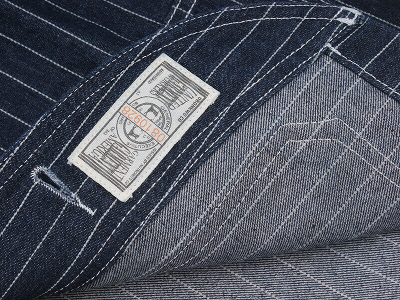 Railroad Denim Jacket Vintage Striped Men's Work Jean Chore Casual ...
