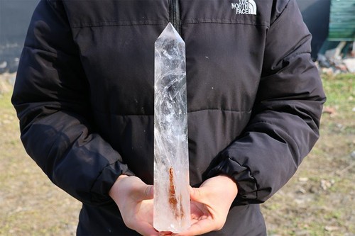 2.72LB Natural Clear Crystal Quartz Obelisk Crystal Wand Point Reiki ...