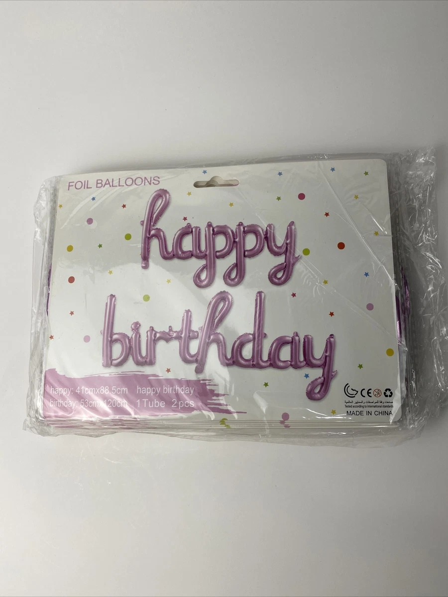 Happy Birthday Cursive Pink