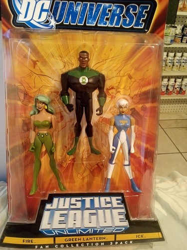 Fire, Green Lantern, Ice, Justice League Unlimited Set of 3 figures ...