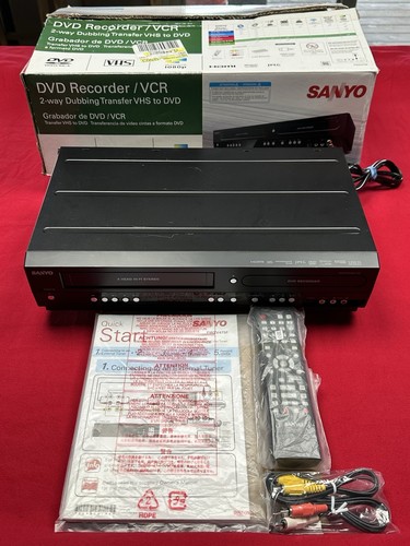 SANYO FWZV475F DVD Recorder VCR Combo Player Has Remote Manual Box ...