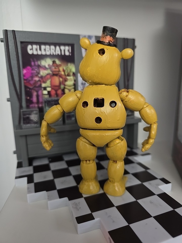 Custom FNaf Golden Toy Freddy (Hoax) Figure Jazwares - ONLY FIGURE NO ...