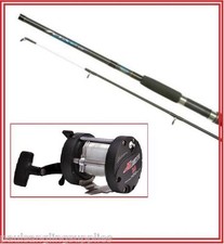 Shakespeare ZETA Boat Rod 7ft & Beta Multiplier Left Reel Line Sea ...