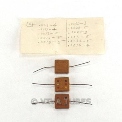 Vintage Lot of 50 El-Menco Small Square Mica Capacitors, Various ...
