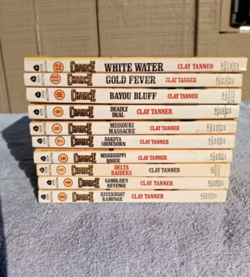 Lot 10 Vintage Chance Western PB Novels Clay Tanner 2 4-12 Nice Cnd HTF ...